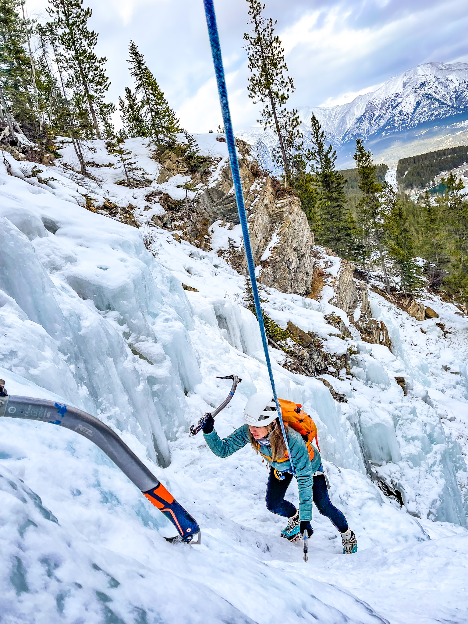 Ice Climbing in Canmore with Yamnuska Mountain Adventures • Simply Angella
