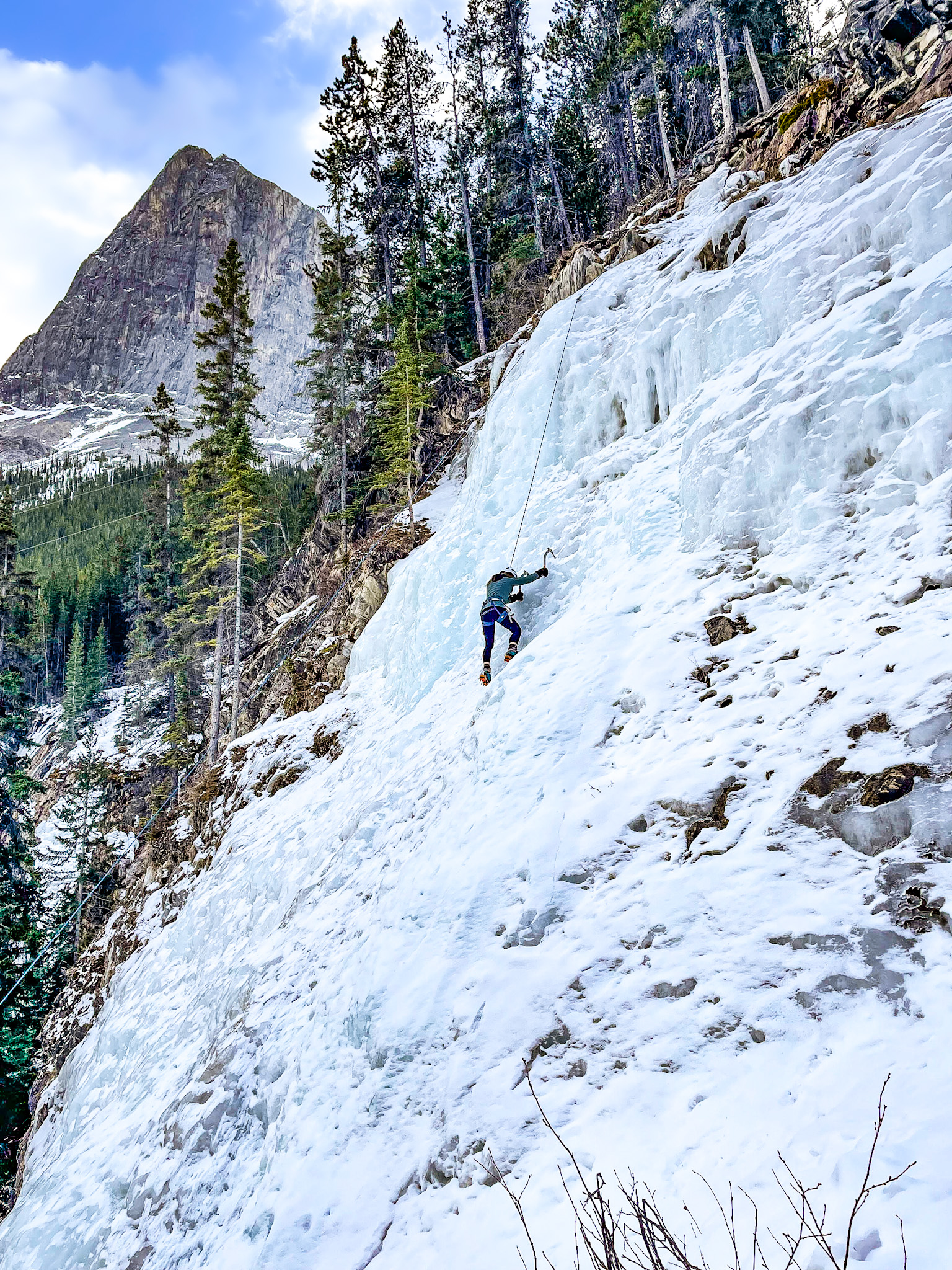 Ice Climbing in Canmore with Yamnuska Mountain Adventures • Simply Angella